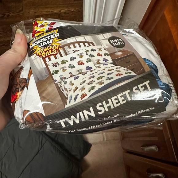 Bedding | Nwt Monster Jam Monster Truck Twin Flat Sheet | Poshmark
